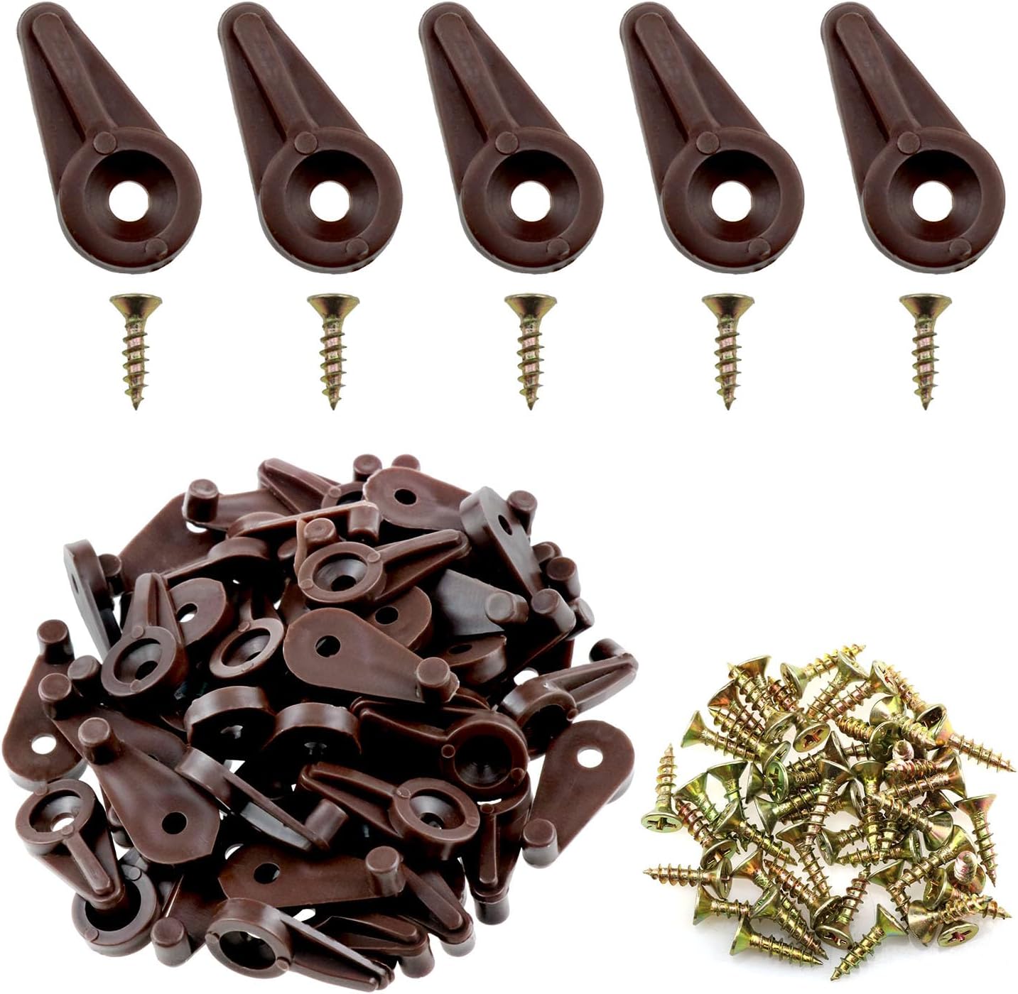 Dookoe Glass Door Retainer Clips Kit for 4mm Thick Glass Plastic Panel ...