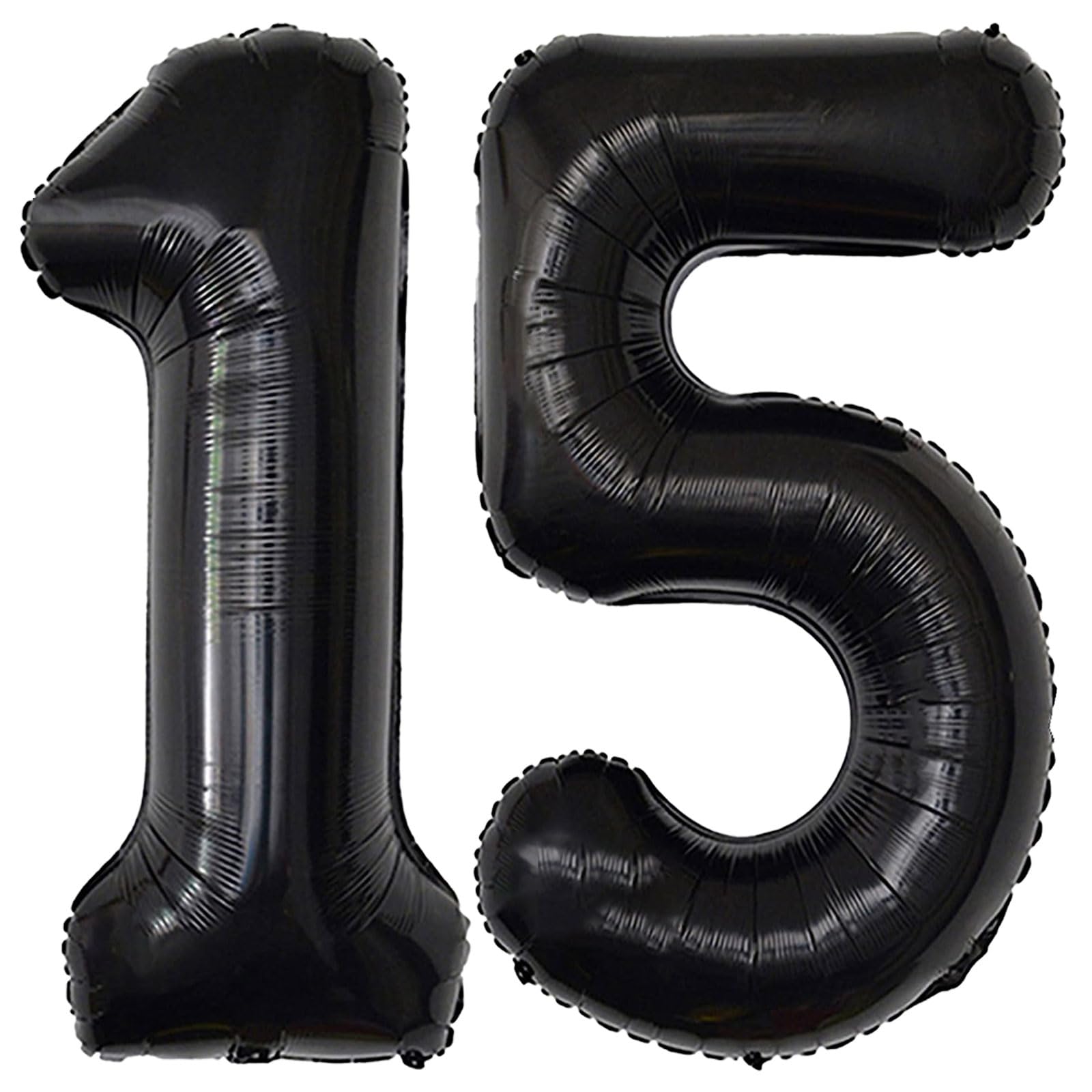 Amazon.com: WEIKA 40 Inch Black Foil Mylar Balloon | 15th Birthday ...