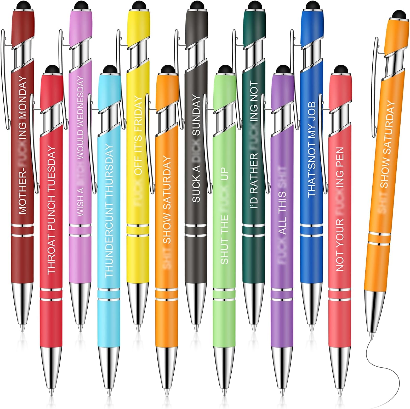 Amazon.com : Ctosree 50 Pieces Inspirational Ballpoint Pens with Black ...
