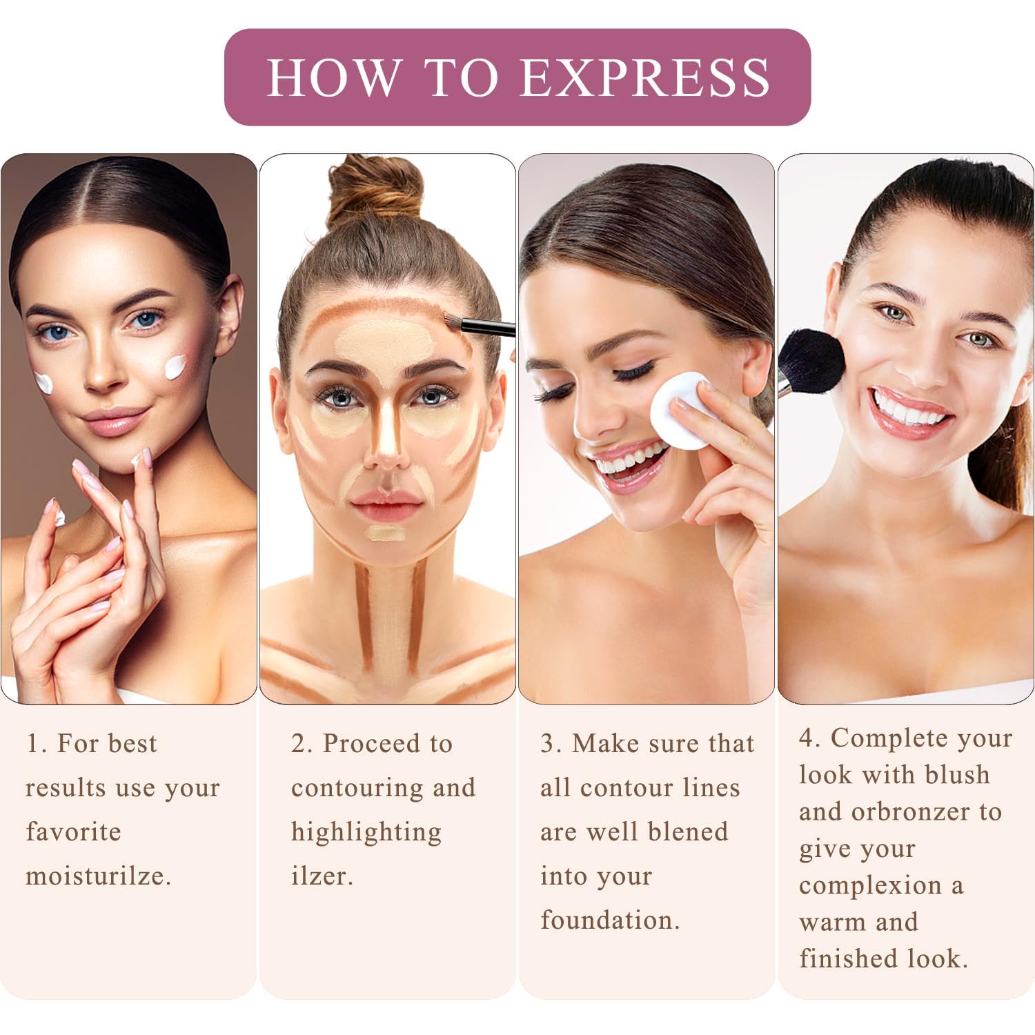 How To Contour Your Face Before And After