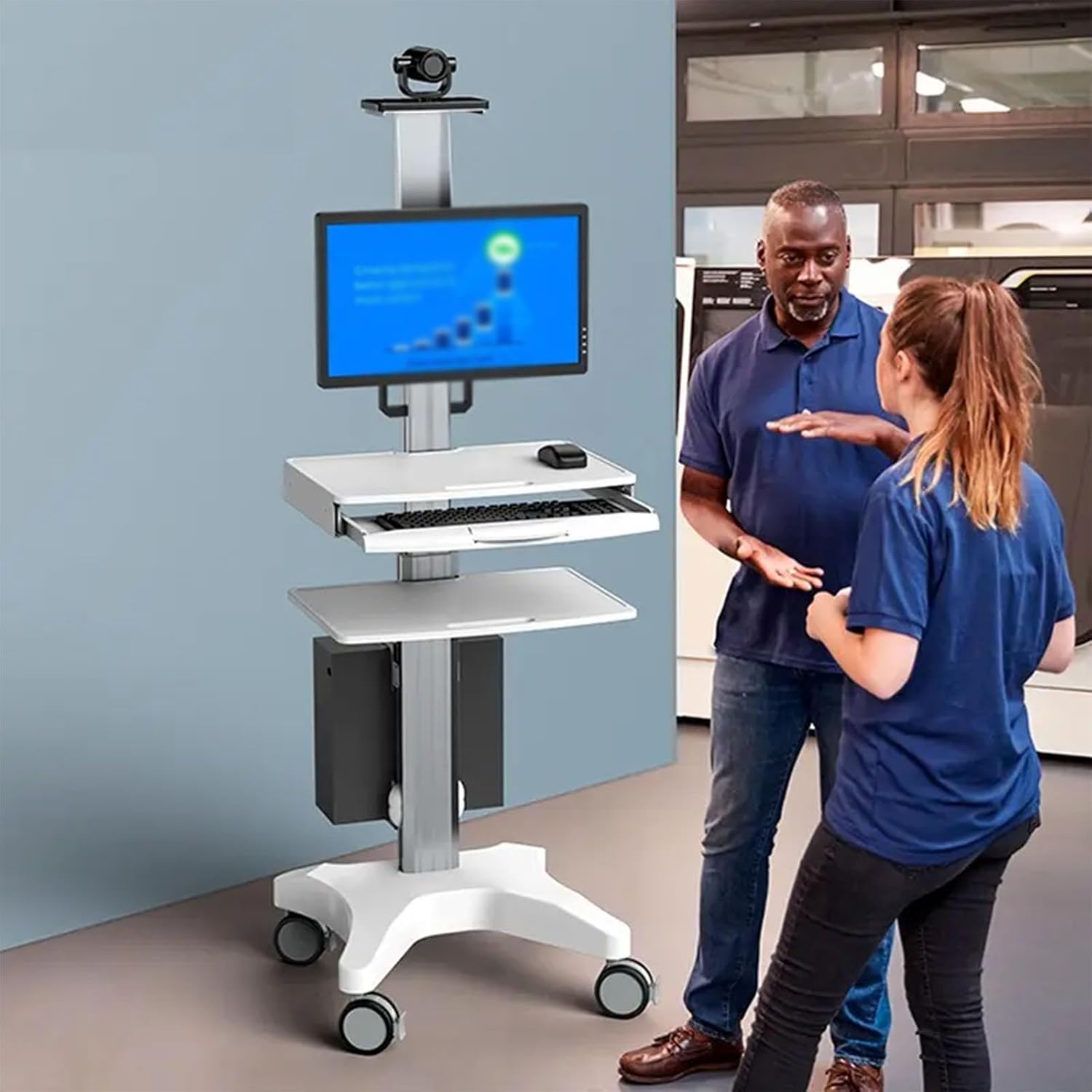 Amazon.com: SAeWare Kitchen Cart Adjustable Height Stand Up Desk ...