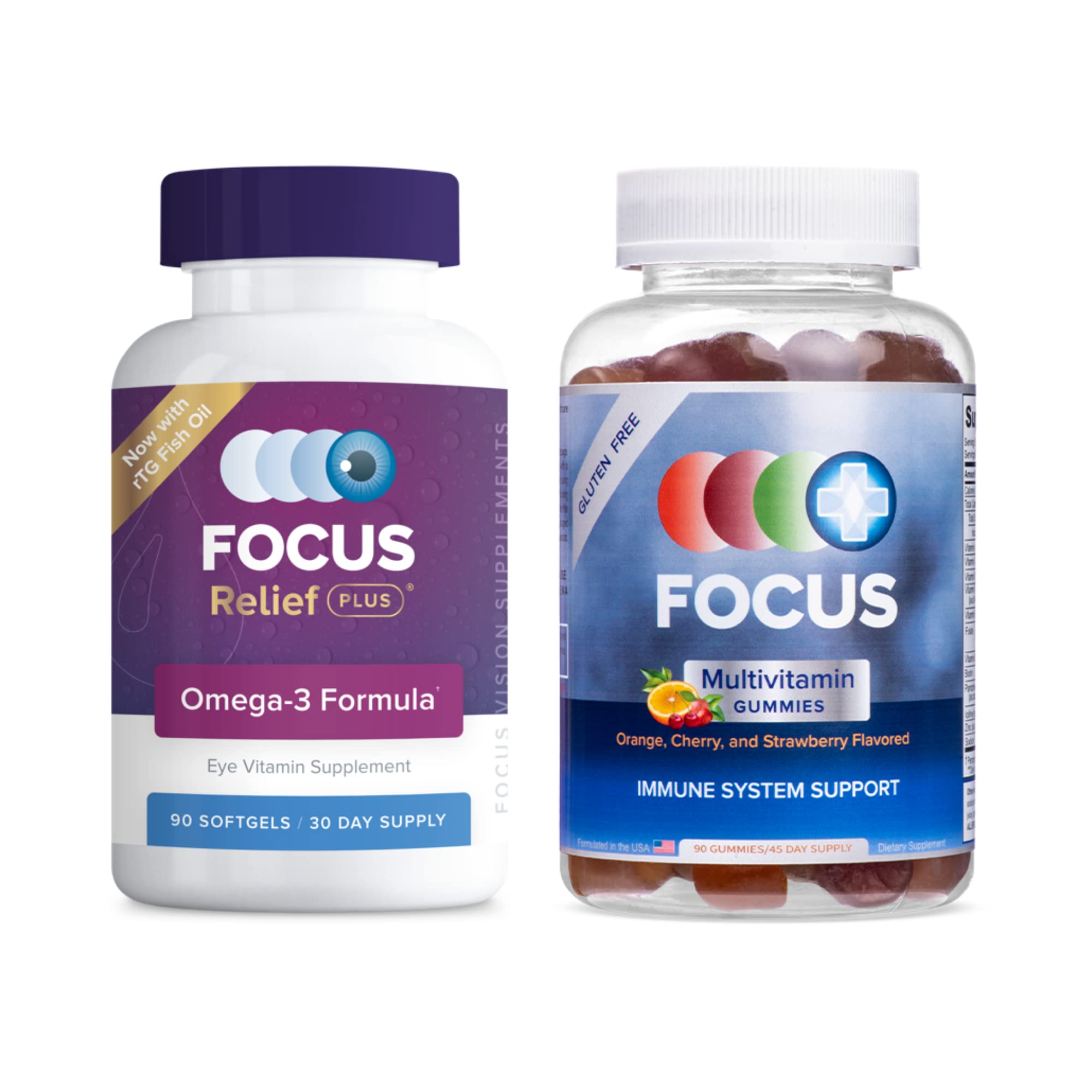 Focus Relief Plus And Focus Multivitamin Daily Vitamin Variety Pack ...