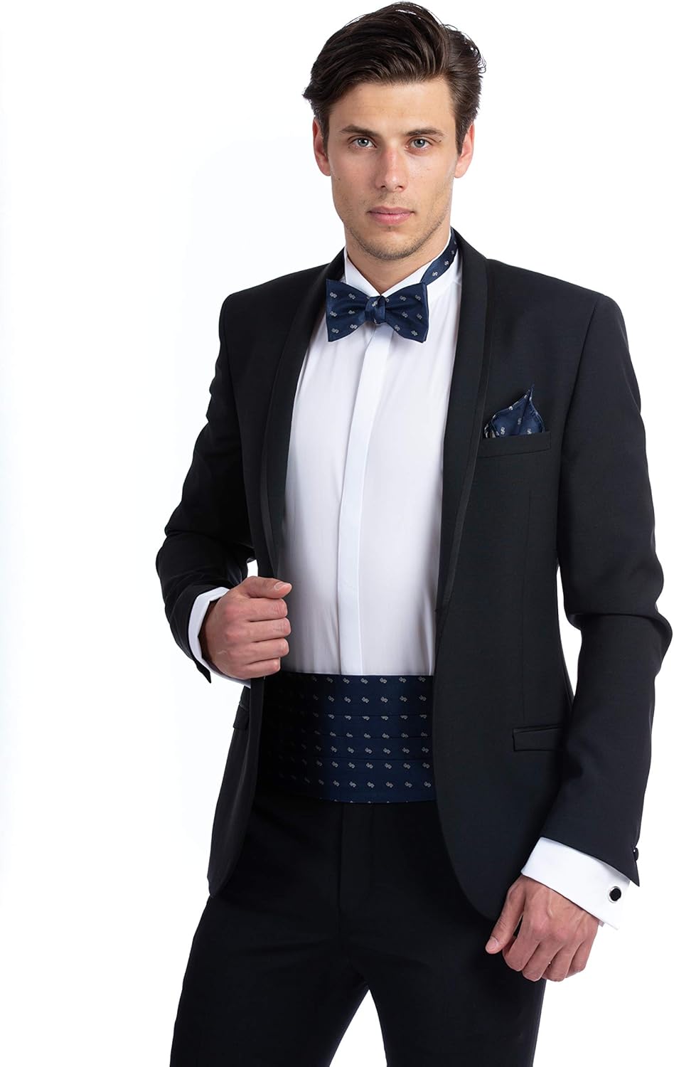 Buy NV HOLDERS: Men's Premium 100% Silk Cummerbund, Bow Tie ...