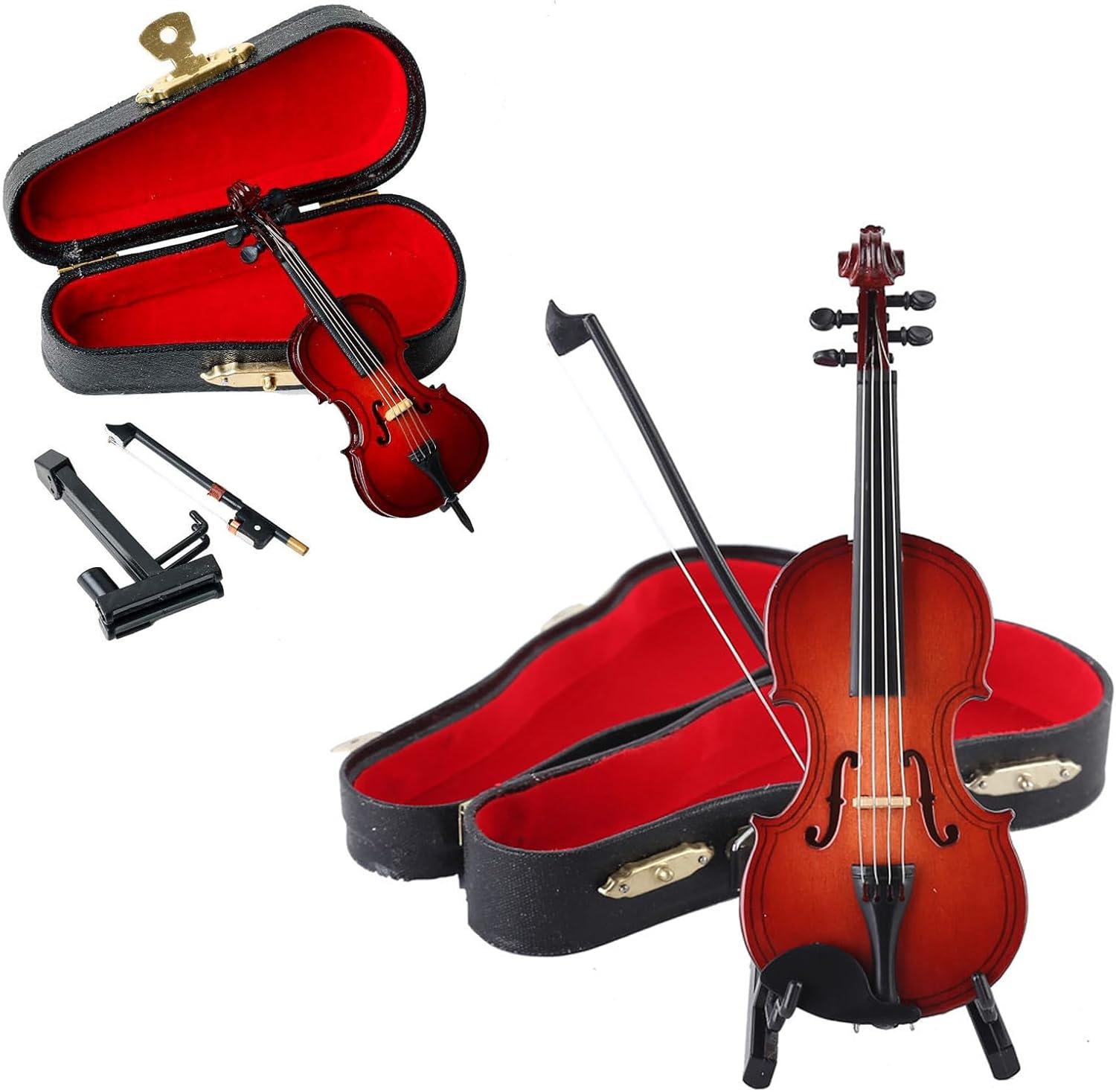 Amazon.com: Worlds Smallest Violin Toy,Wooden Miniature Cello with ...