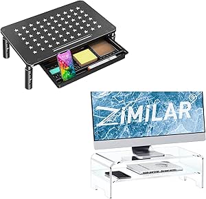 Amazon.com: Zimilar Monitor Stand Riser with Drawer - 3 Height ...