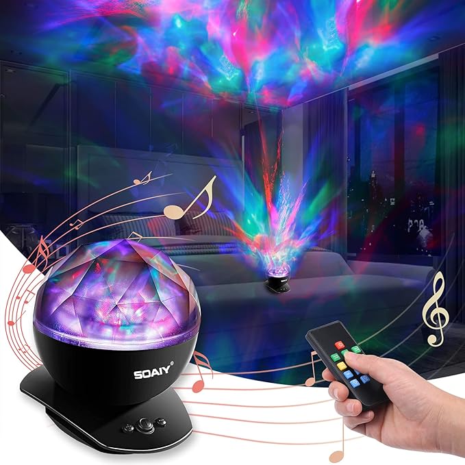 SOAIY Aurora Borealis Light Projector with Remote, 8 Mode Lighting ...