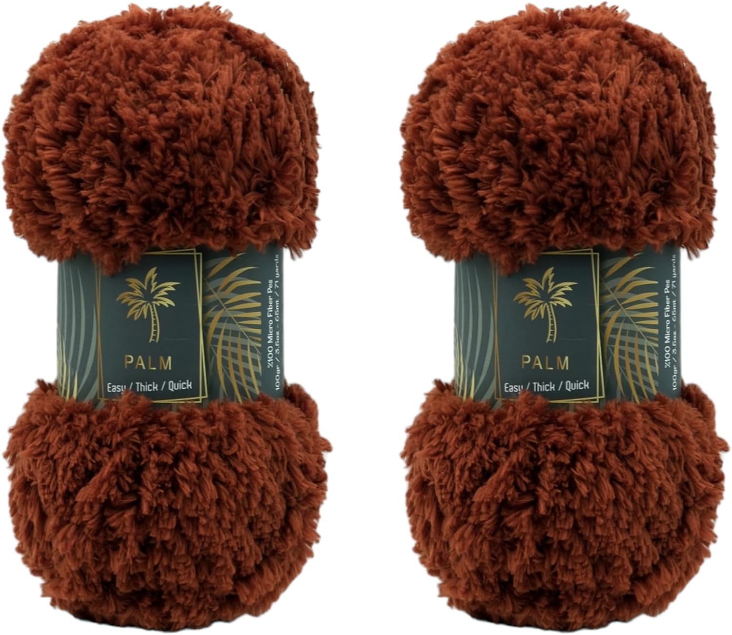 Amazon.com: Palm 2 Skeins Super Soft Fur Yarn Chunky Fluffy Faux Fur ...