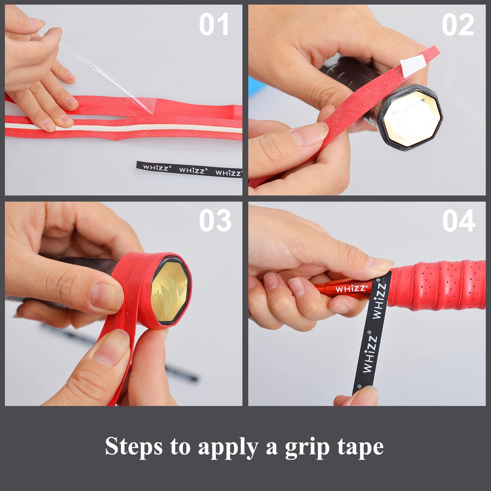 Snapklik.com : QICHUAN Whizz 6-Pack Badminton Racket Grip Tape, Great ...