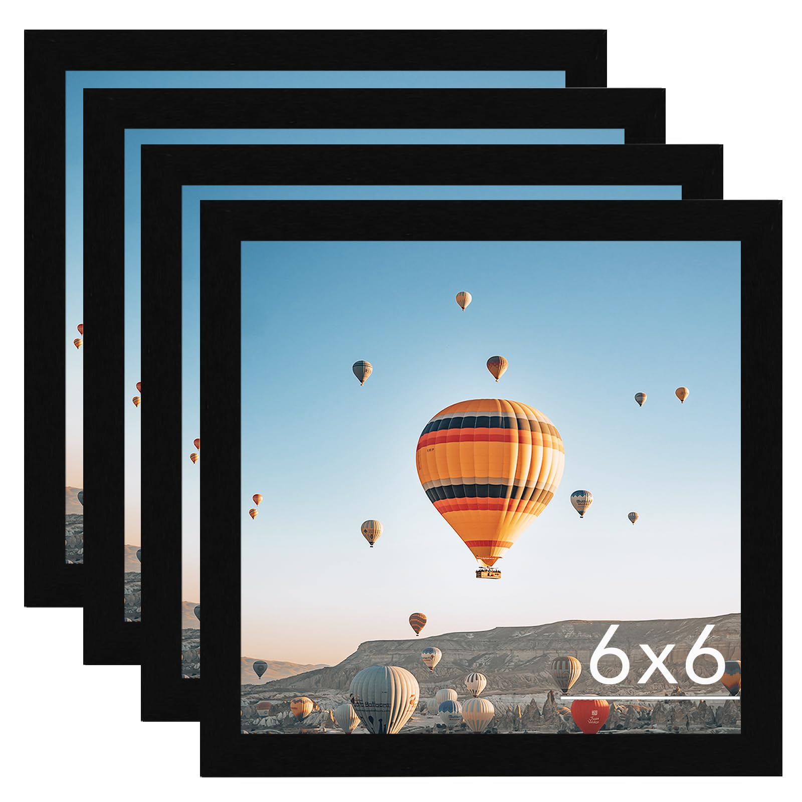 Amazon.com: JCJMY 6x6 Picture Frame Set of 4 Black for Wall Hanging or ...