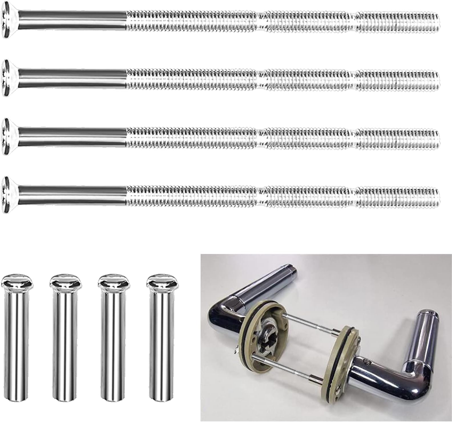 M3 Door Handle Fixing Screws and Sleeves, 30 Sets Door Handle Bolt ...