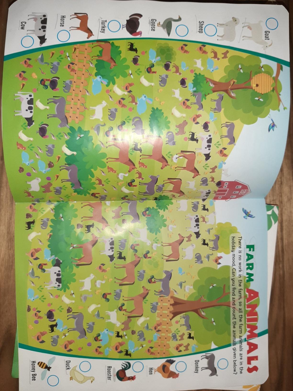 Animals Look and Find Activity Book - More than 1200 Objects to Find ...