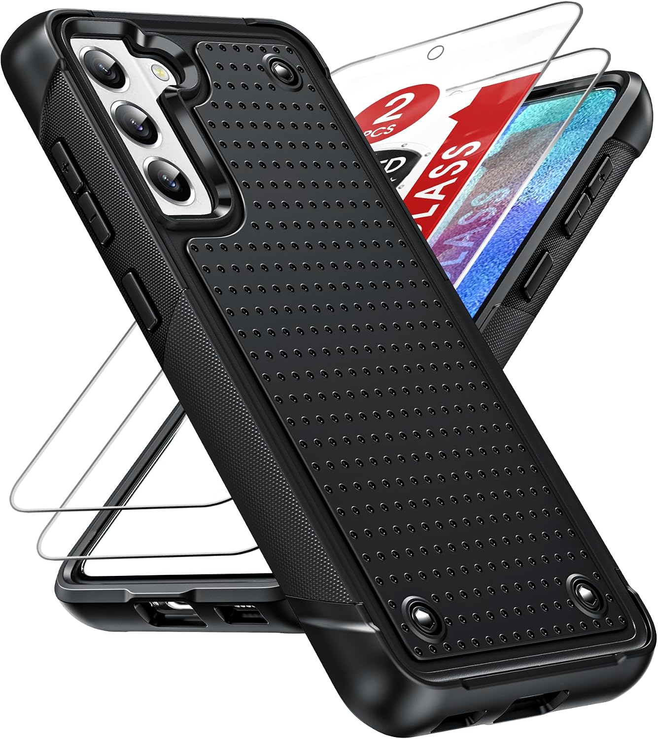 Amazon.com: LeYi for Galaxy S21 FE 5G Case: S21FE Case with [2 Pack ...