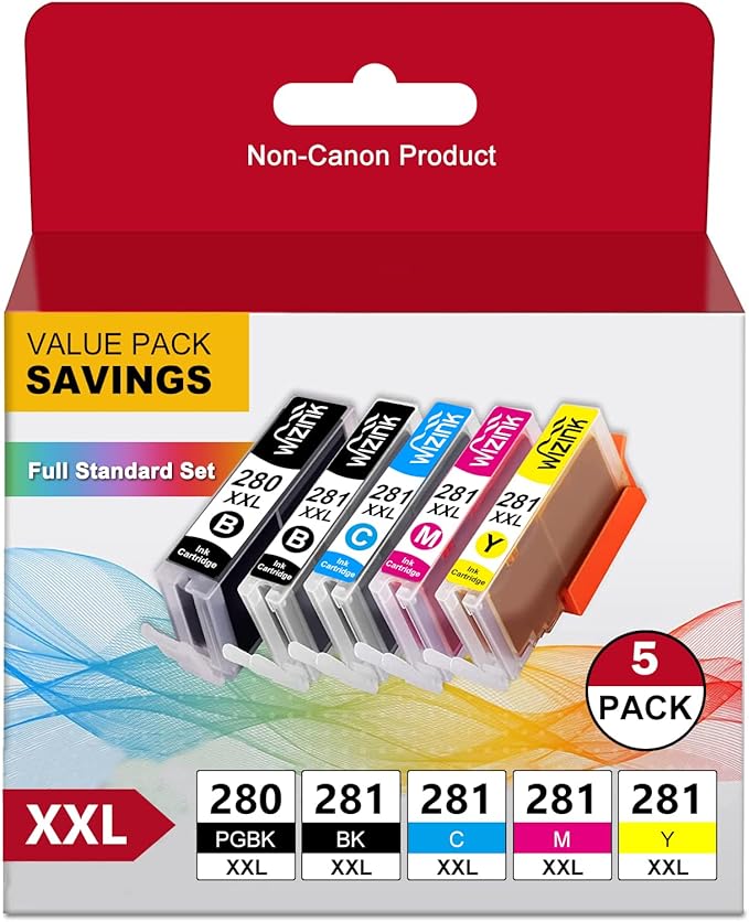 Amazon.com: Ink 280 and 281 XXL cartridges PGI-280XXL CLI-281XXL for ...