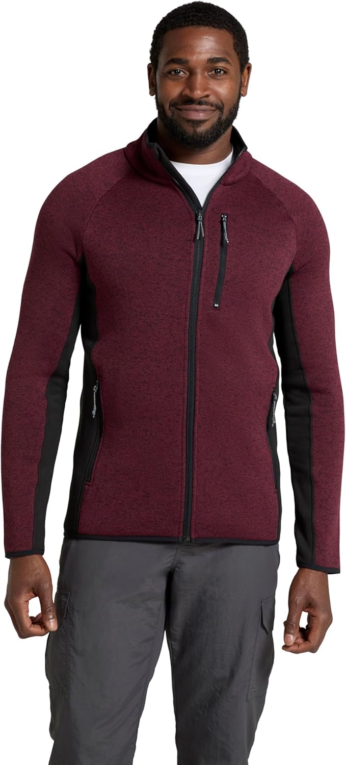 Mountain Warehouse Mens Full-Zip Half-Zip Fleece - Anti-pill, Stretch ...