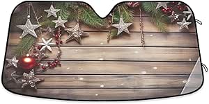 Amazon.com: GOODOLD Holiday Wooden Windshield Sun Shade for Cars ...