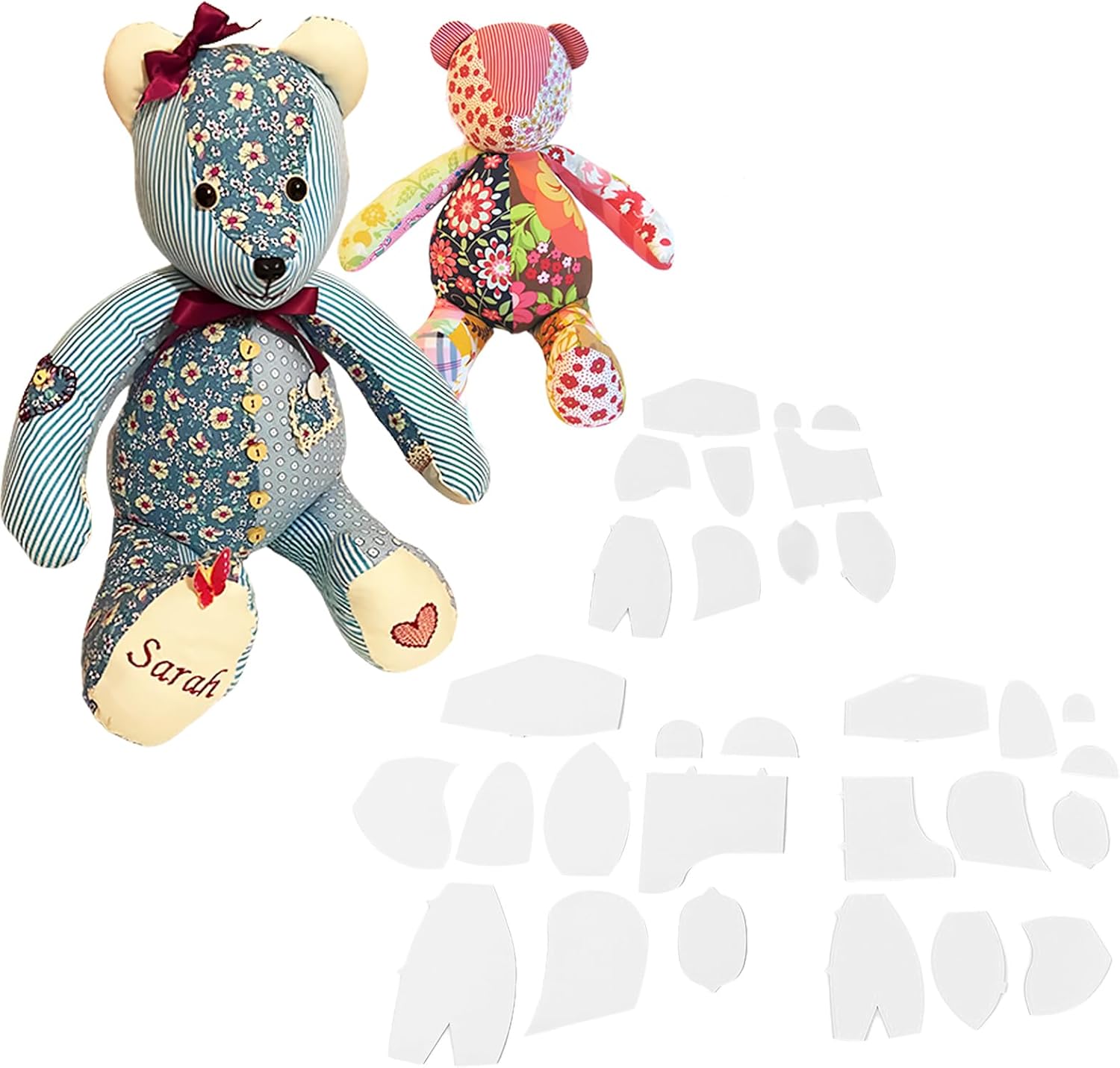 30 Pcs Memory Bear Sewing Patterns Template, Memory Bear Acrylic ...