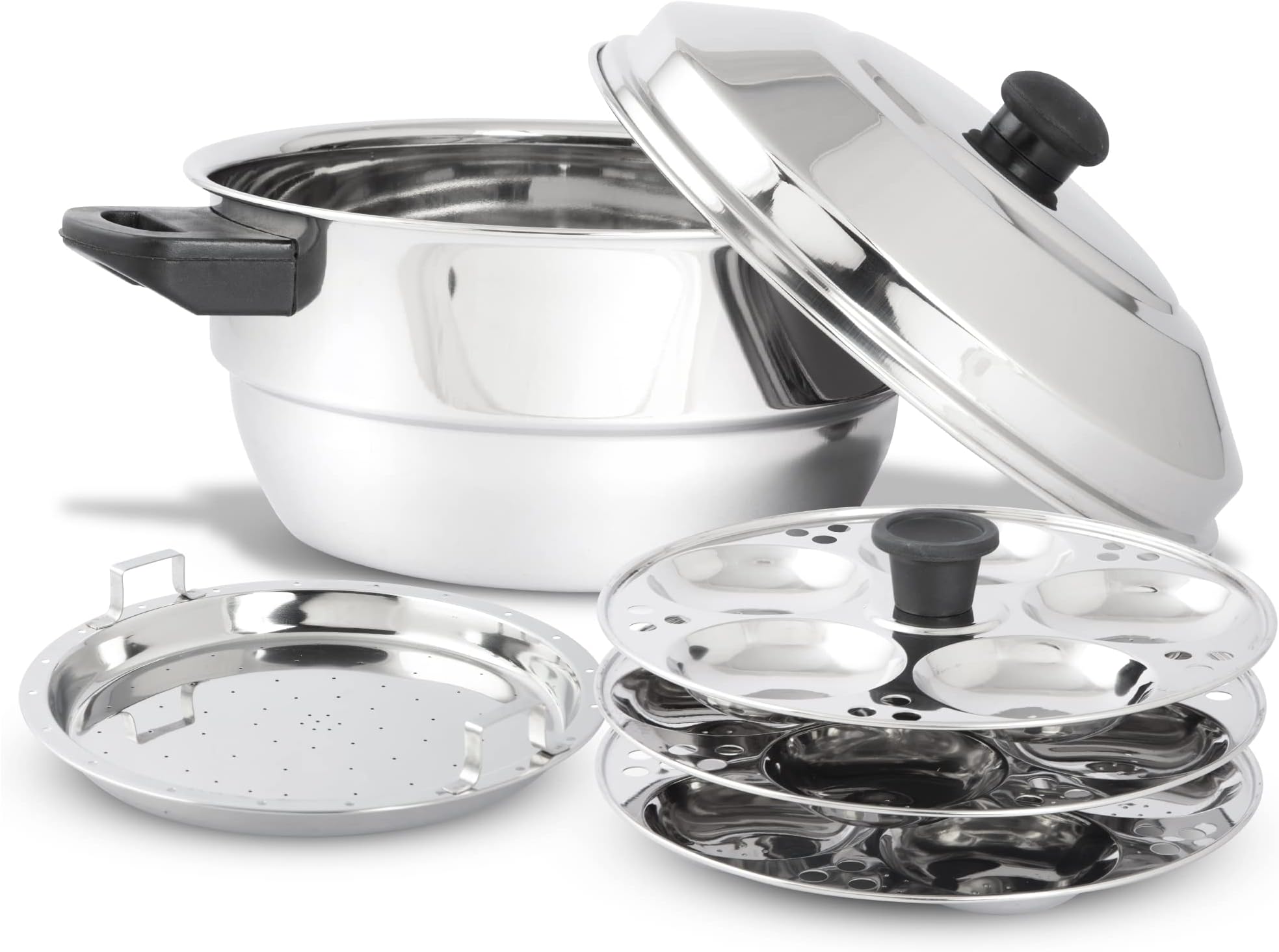 Amazon.com: KSJONE Stainless Steel Induction Friendly 5 Pcs Idli Maker ...