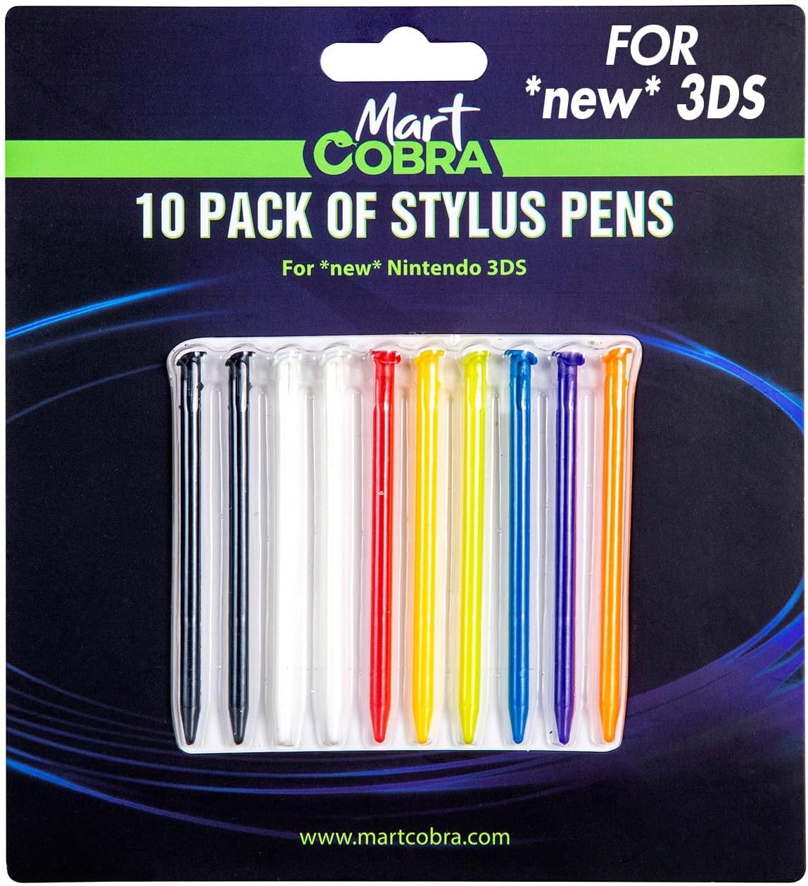 Amazon.com: Mart Cobra New Nintendo 3DS Stylus 10 Pack - 10 Colorful ...