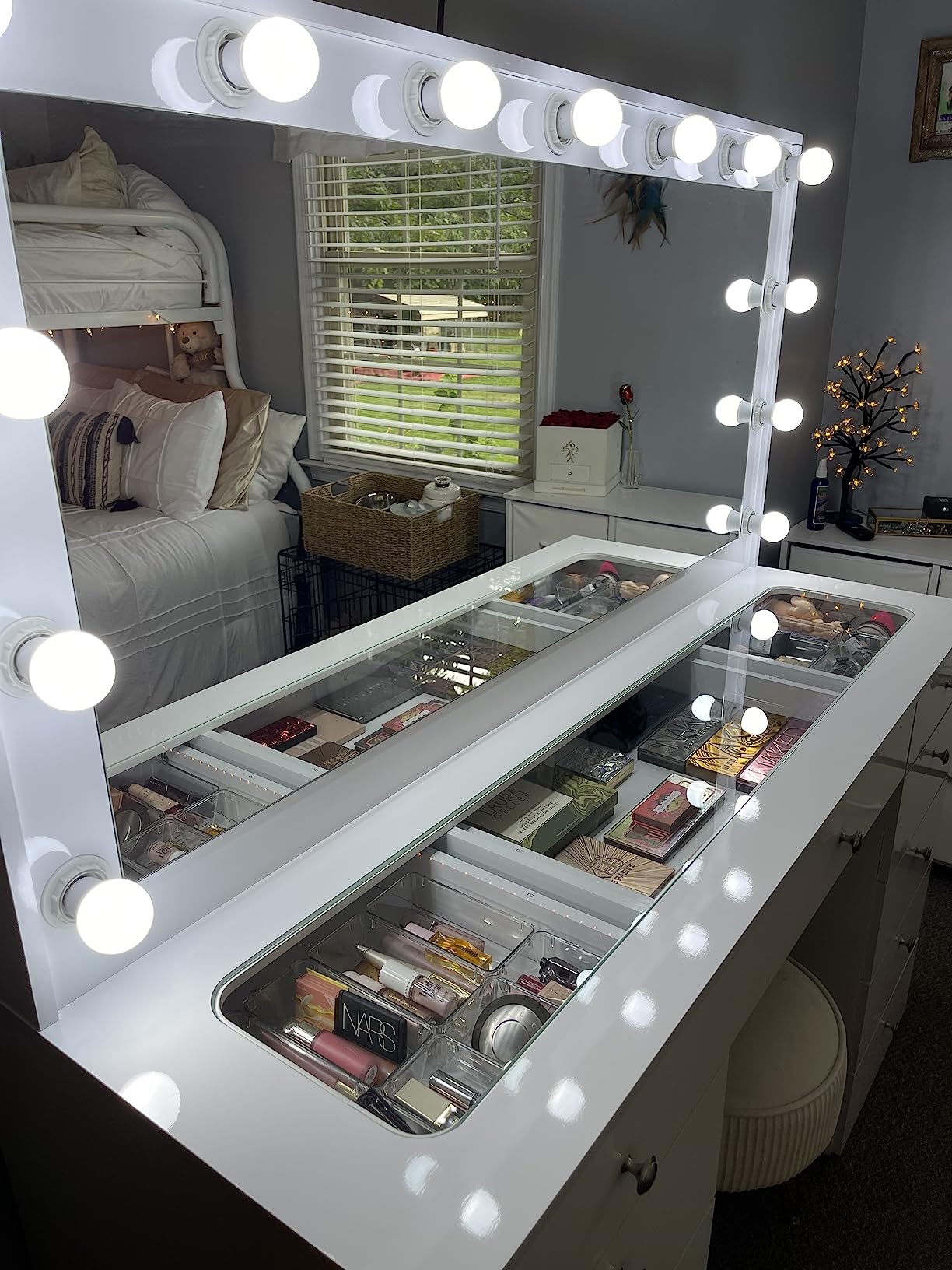 $58/mo - Finance Boahaus Yara PRO Makeup Vanity Desk with Built-in ...