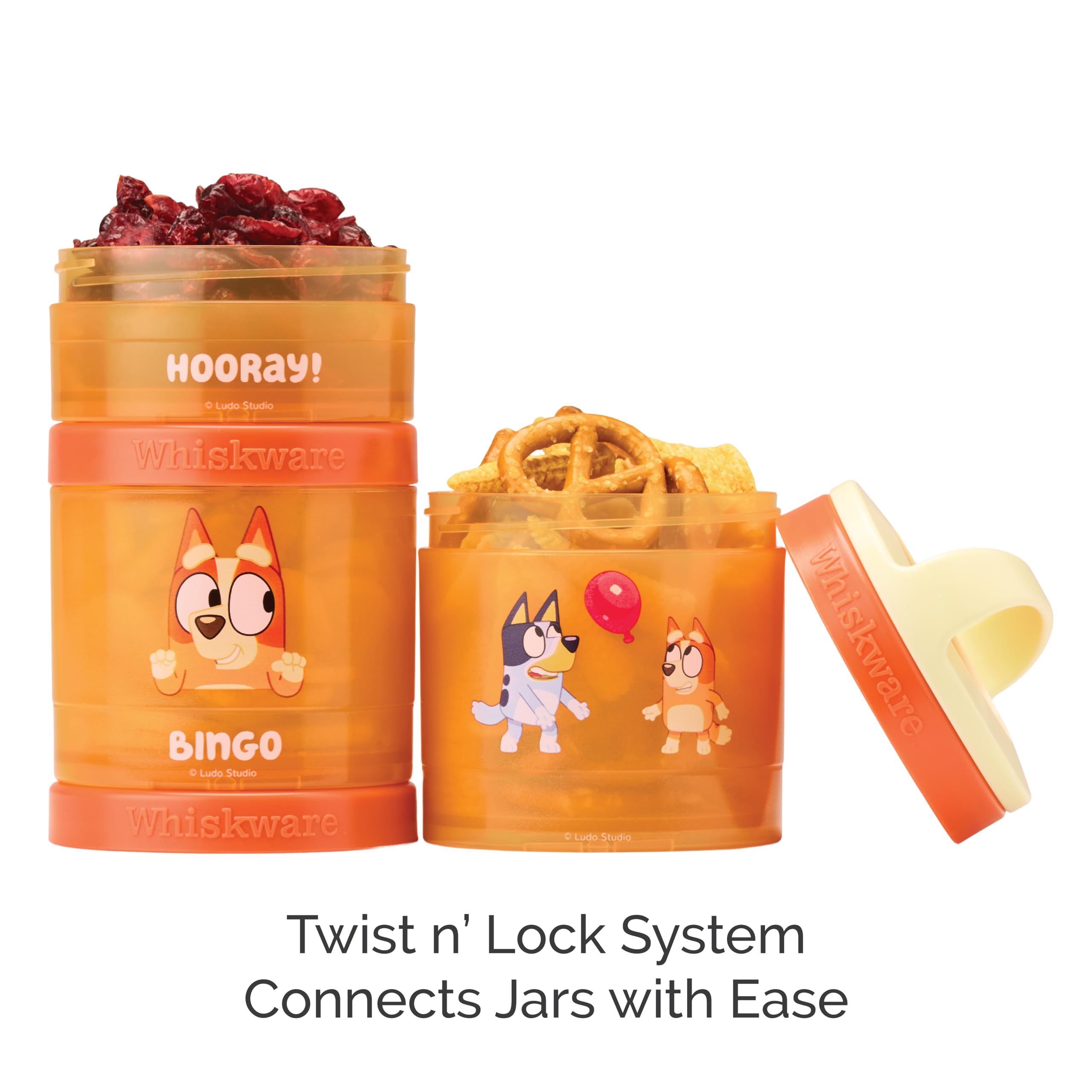 Snapklik.com : Whiskware Bluey Stackable Snack Containers For Kids And ...