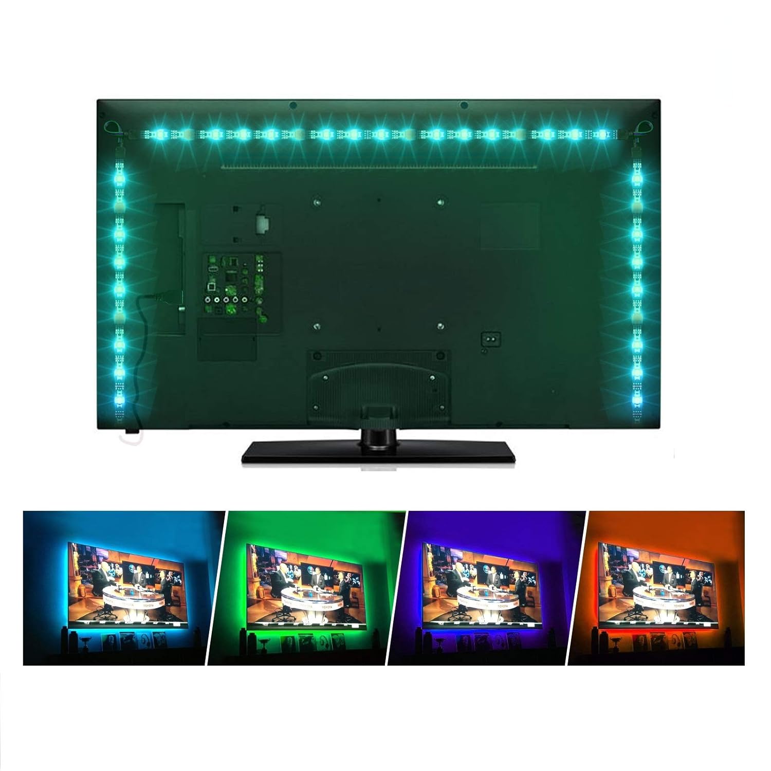 Boomile LED TV Backlight, USB LED Strip Lights 6.56ft 2M 5050 RGB Light ...