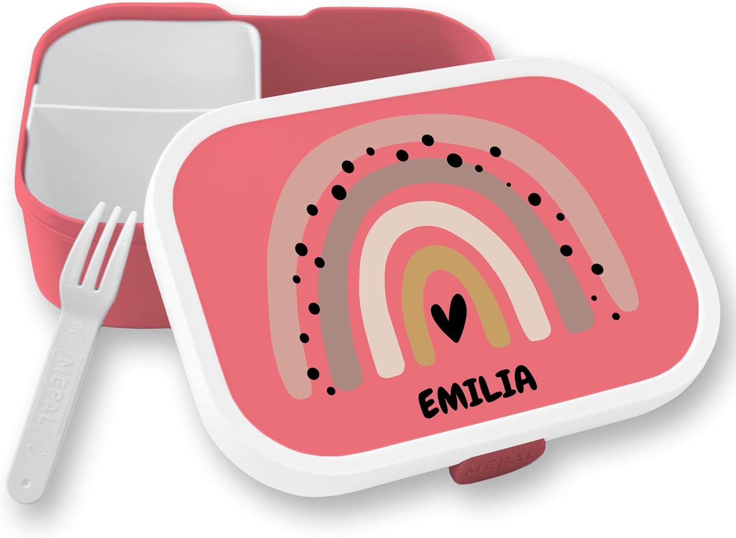 Brotdose Kinder Mepal Campus personalisiert mit Namen - Regenbogen ...