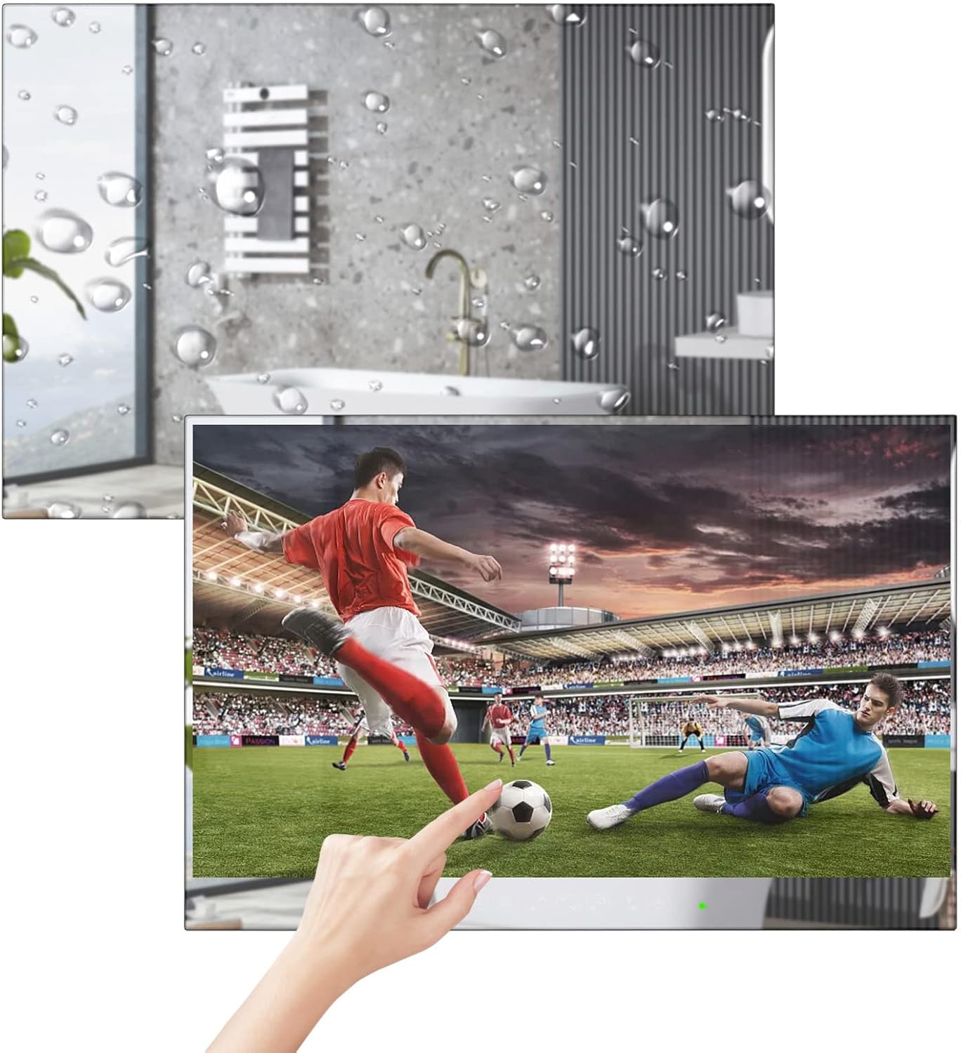 Amazon.com: elecsung 22inch Smart Mirror Bathroom TV 1080P IP66 ...