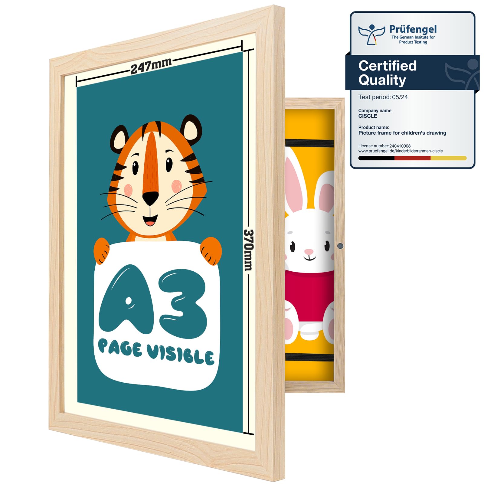 Ciscle Kids Art Frames, A3 Fillable Front Opening Photo Frames, Display ...