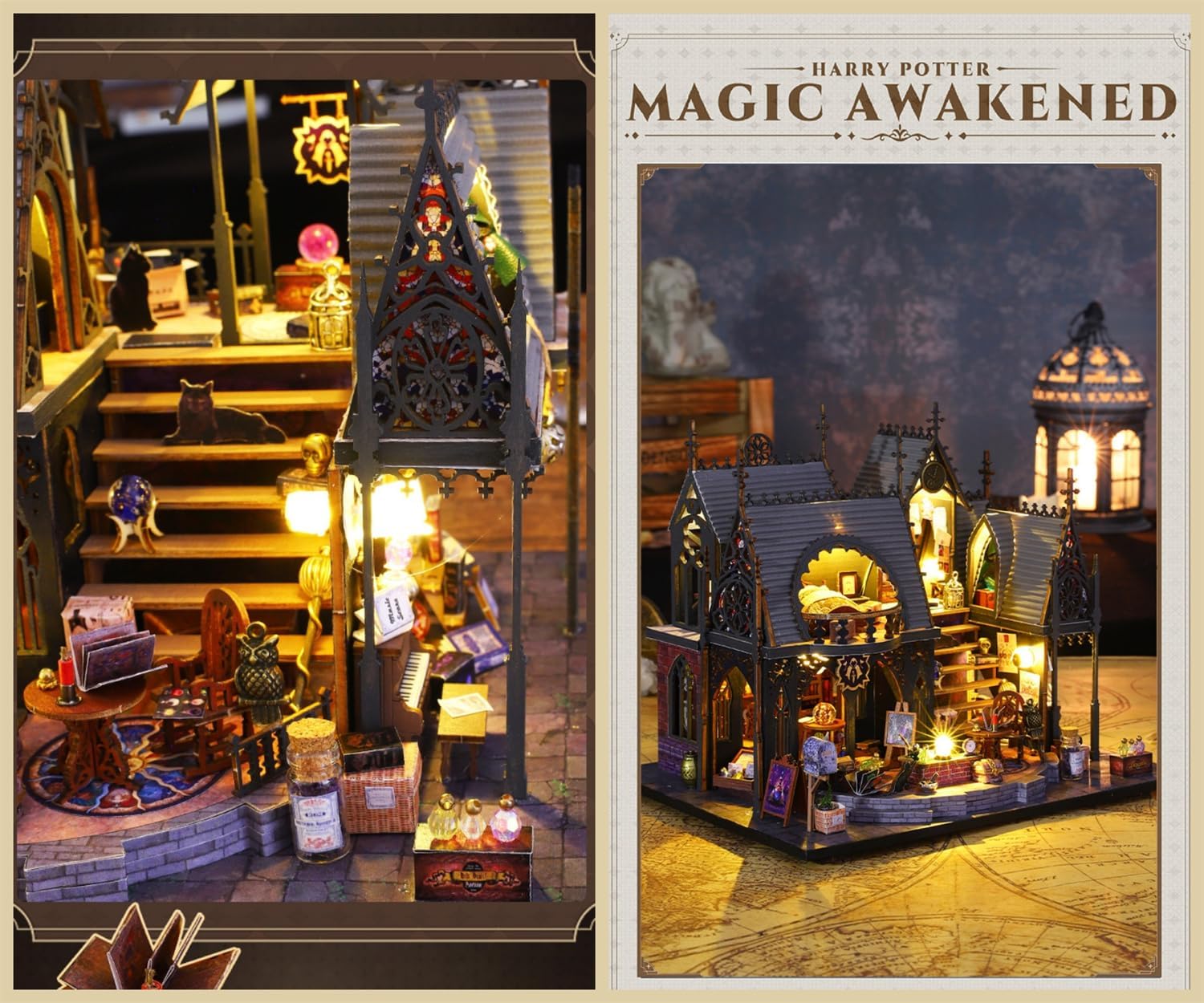 Flever Kit de casa de muñecas en miniatura, habitación creativa con ...