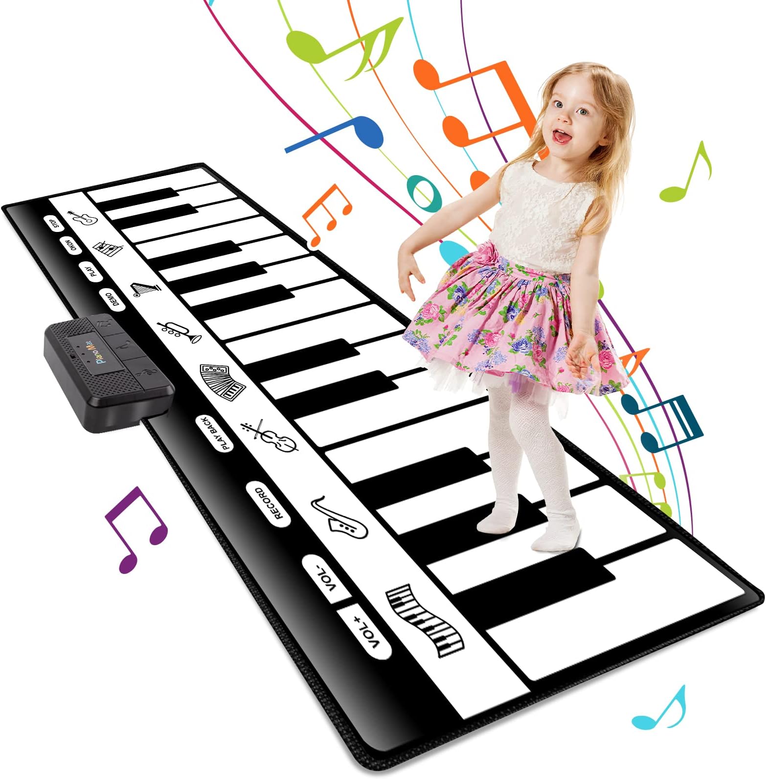 Amazon.com: Giant Floor Piano Play Mat with Speaker Plug-in Giant Floor ...