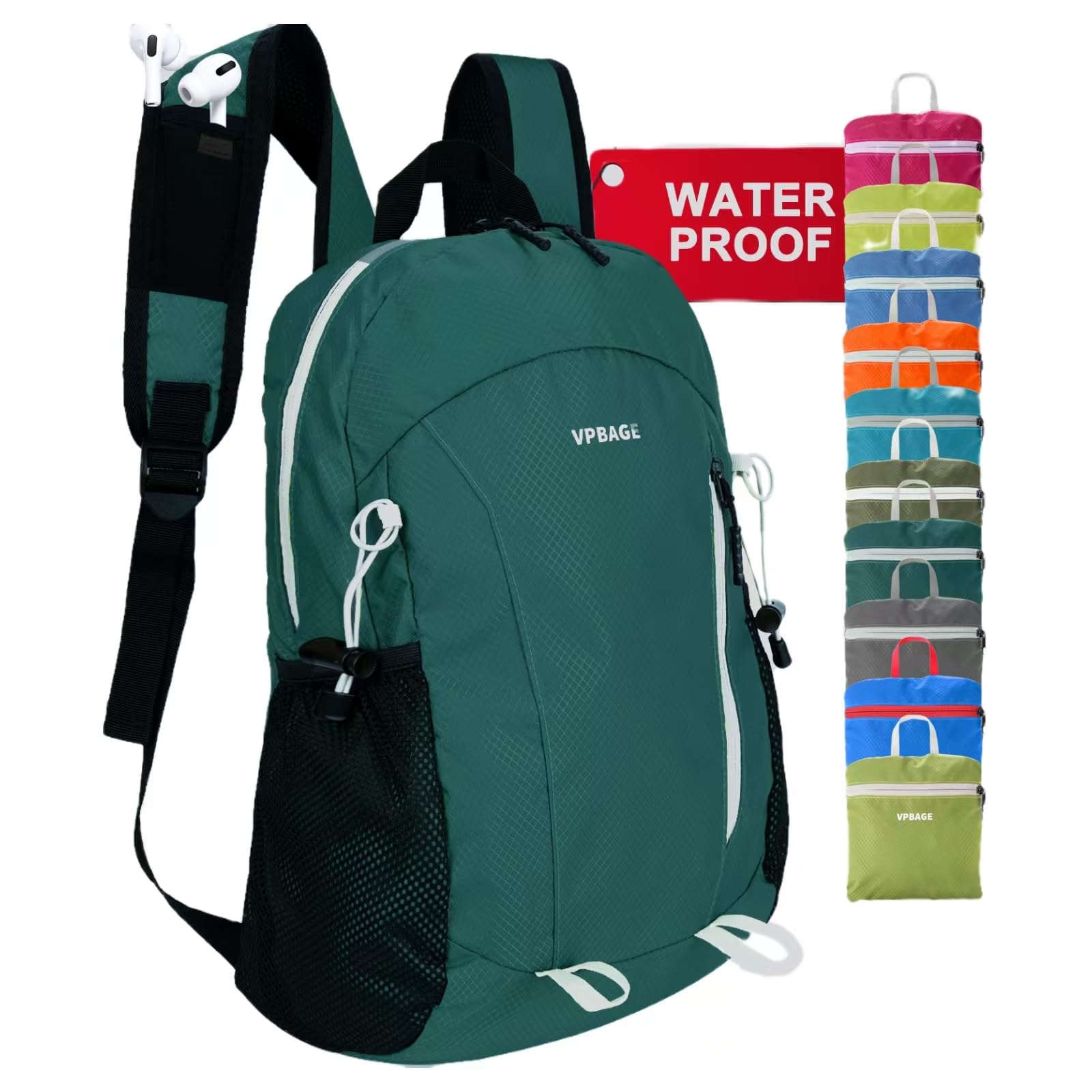 Amazon.com: VPBAGE 15L Waterproof Hiking Daypack, Small Backpack Travel ...