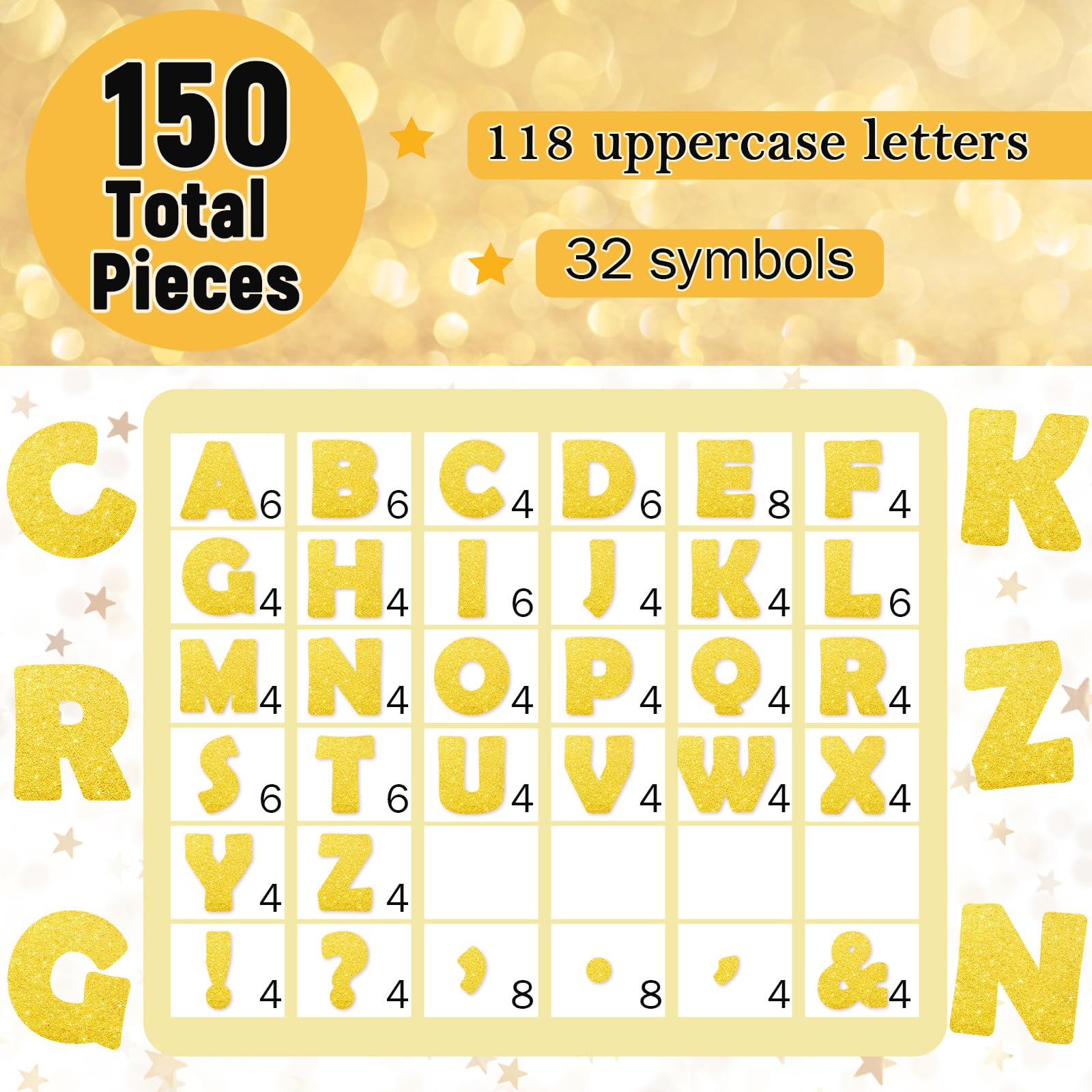 Snapklik.com : 150 PCS Large 7" Font Letters And Punctuation Set ...