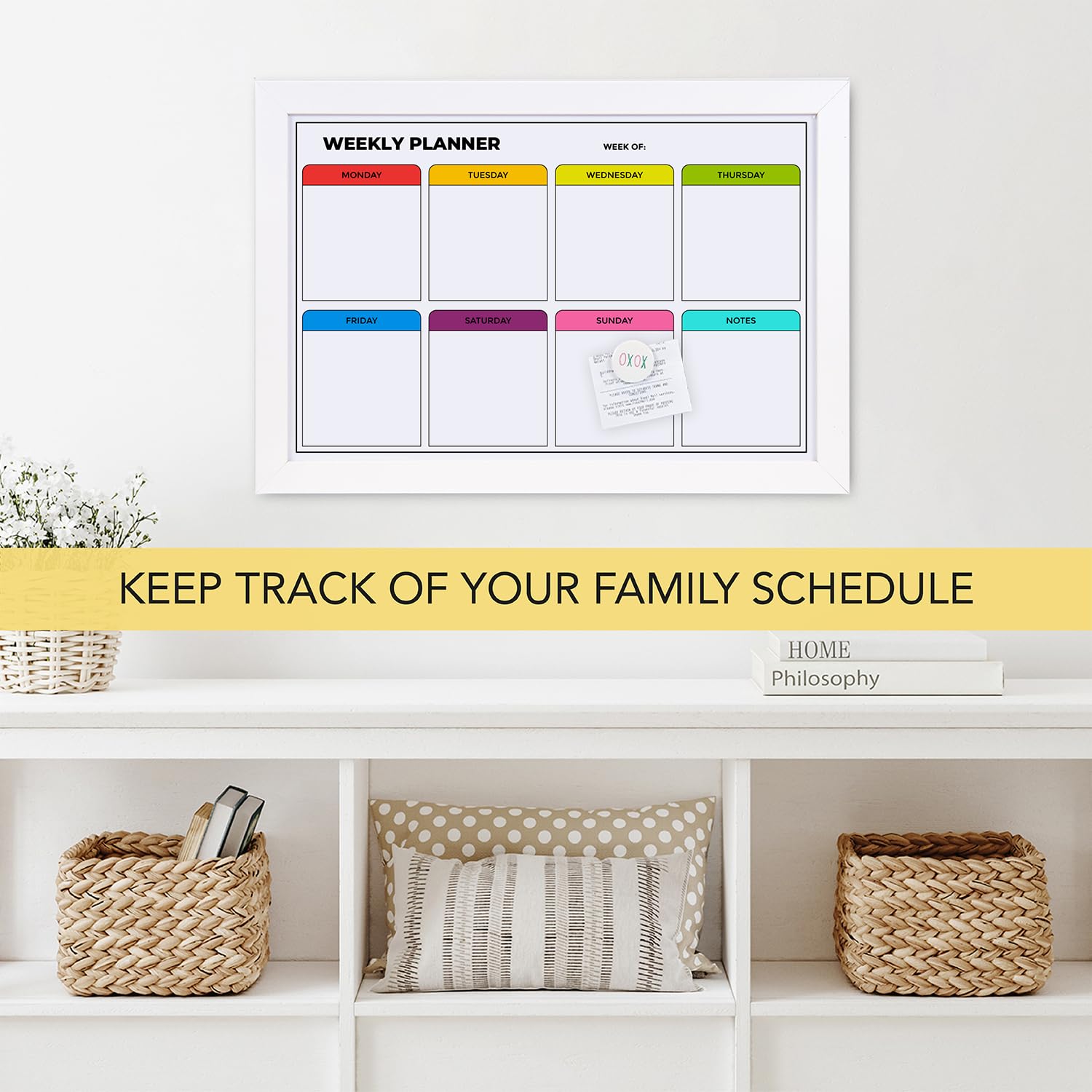 Snapklik.com : Weekly Dry Erase Board For Wall 17in X 12in Weekly ...