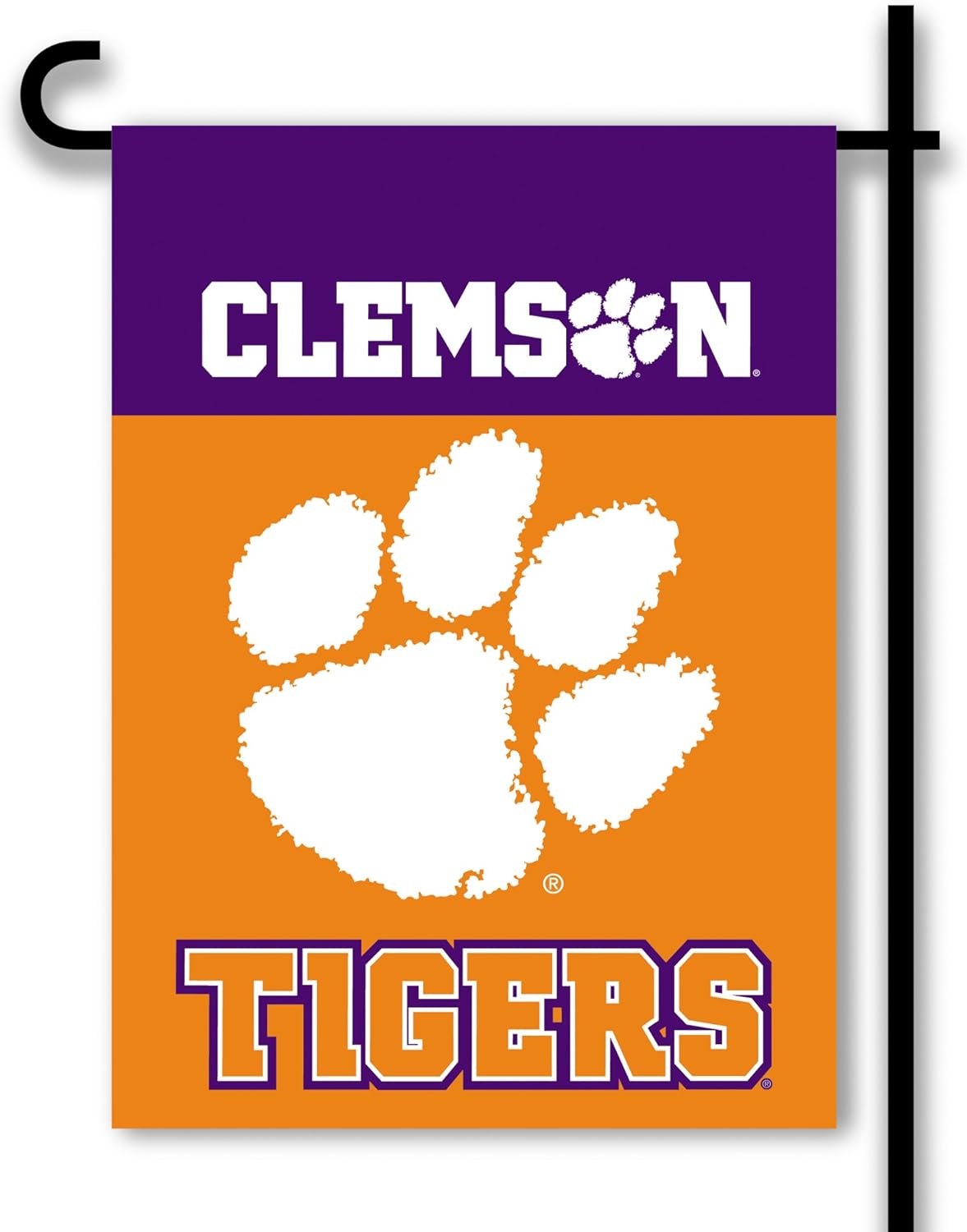 Amazon.com : BSI PRODUCTS, INC. - Clemson Tigers 2-Sided Garden Flag ...