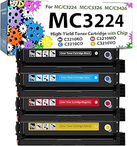 Amazon.com: Toner Cartridges for Lexmark MC3224 MC3326 MC3426 Printer,C3210k0 C3210C0 C3210M0 ...