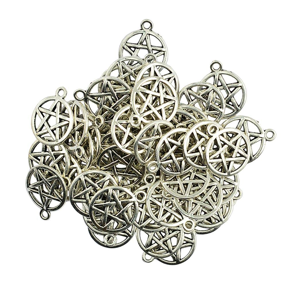 LOOM TREE® 50 Pieces Tibetan Silver Necklace Pendant Base DIY Jewelry ...