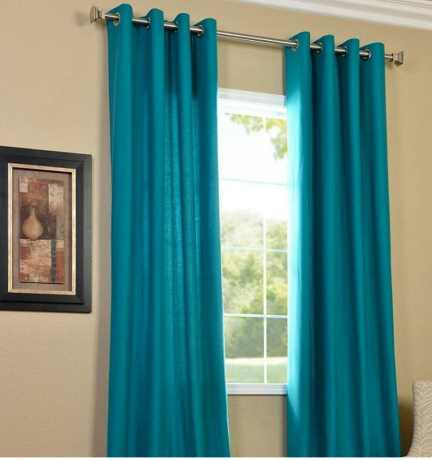 Buy FRESH FROM LOOM Plain Curtains for Door 9 Feet Long | Curtain for ...