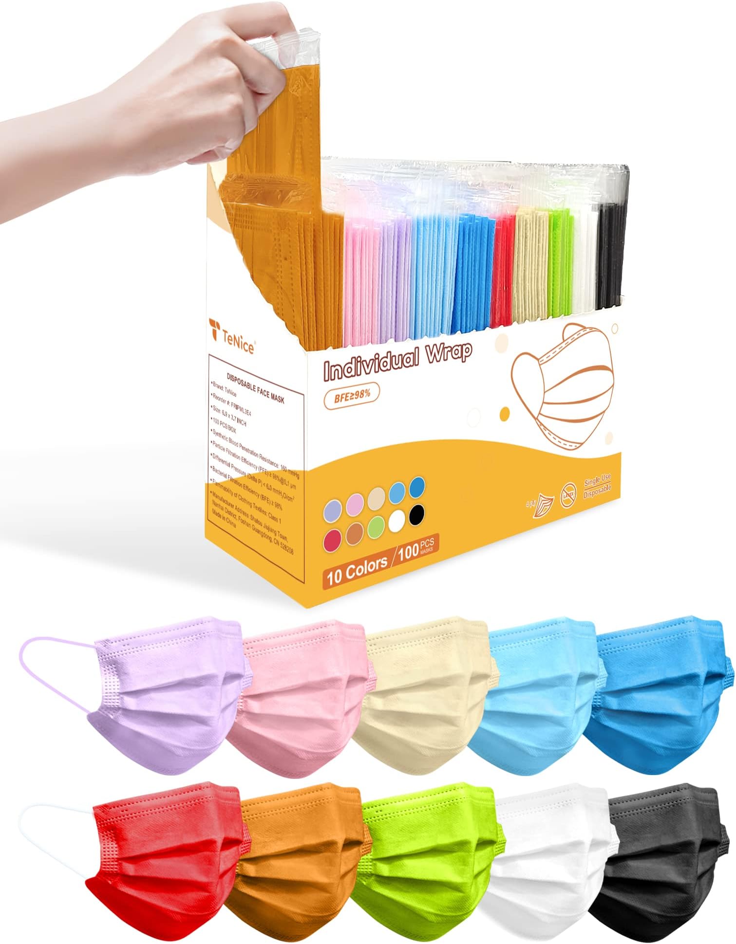 Amazon.com: NEWLA Face Mask Disposable Adult - 4 Ply Protection Masks ...