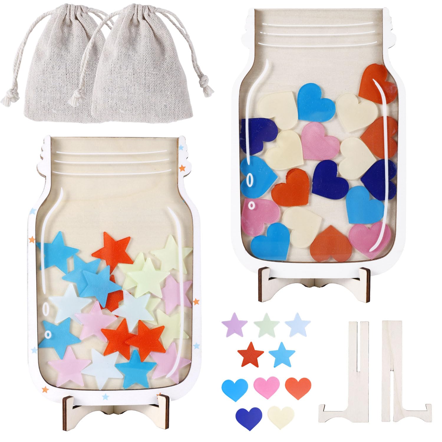 XIHIRCD 2pcs Magnetic Reward Jars, Colorful Student Reward Jar with ...