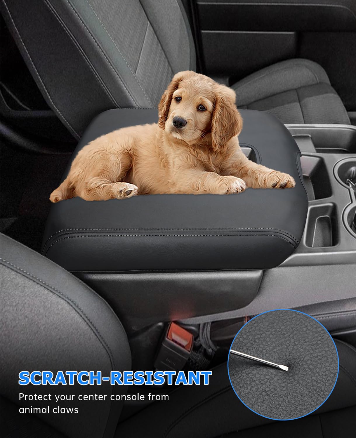 Snapklik.com : INTGET Leather Armrest Cover For 2019-2024 Chevy ...
