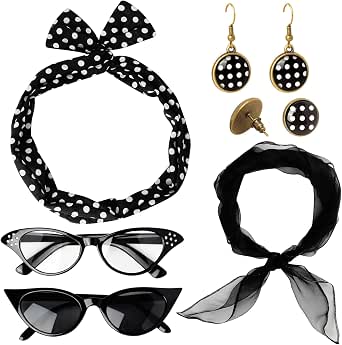 Amazon.com: HEYFIZZ 6 Pack 50s Accessories for Women, 1950’s Women ...