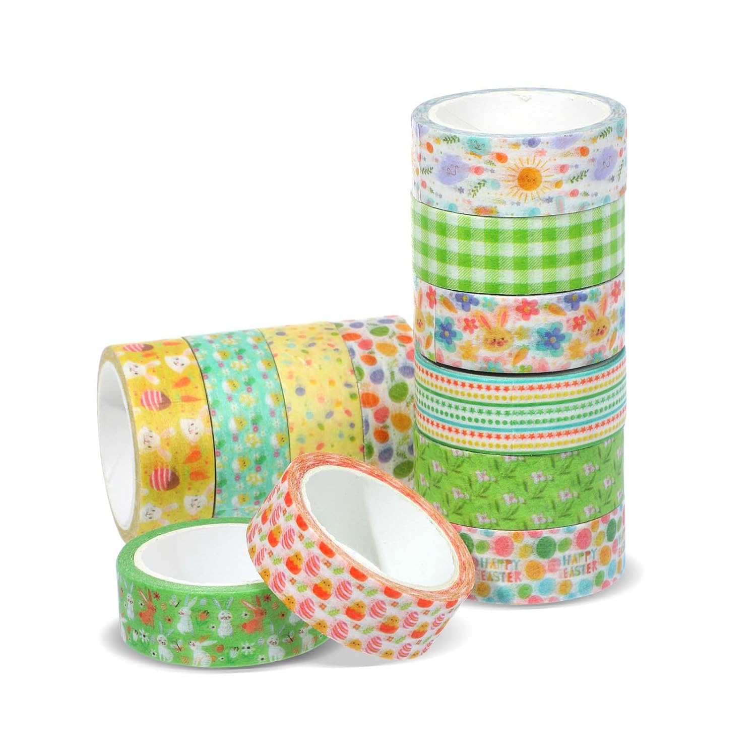Amazon.com: JISUAN 12 Rolls Easter Washi Tape, Easter Egg Bunny Rabbit ...