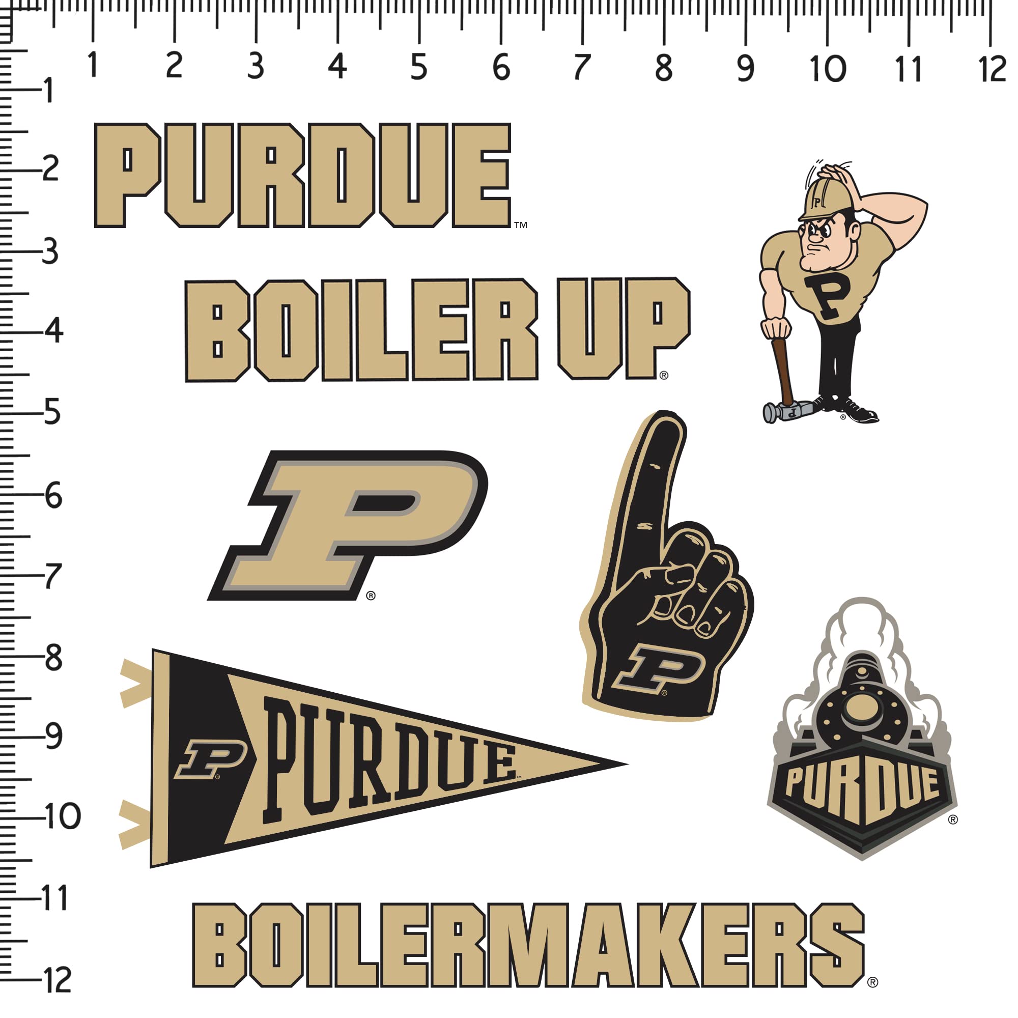 College Sports Car Sticker Purdue Boilermakers NCAA Bumper Sticker ...