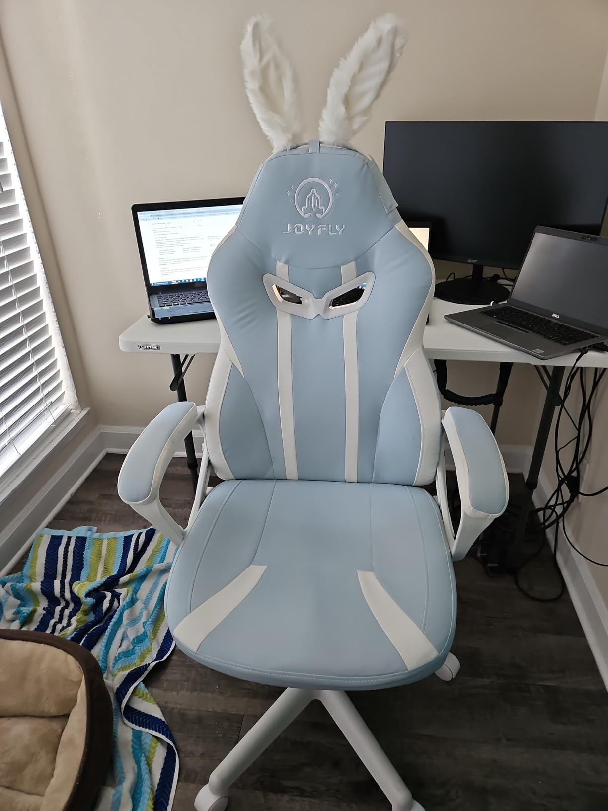$26/mo - Finance JOYFLY White Gaming Chair, Computer Gaming Chair for ...