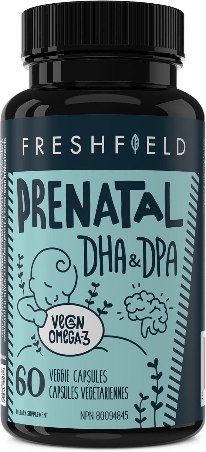 Freshfield Prenatal Omega 3 DHA Supplement: Algae Oil, 225 mg DHA per ...