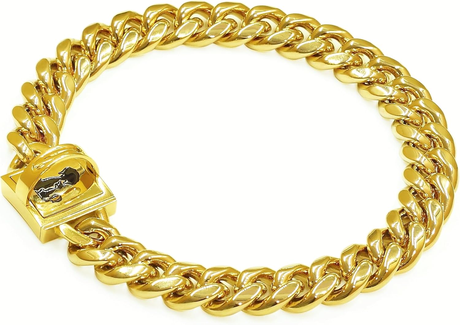 Amazon.com : QICHENMAO Heavy Duty Cuban Link Chain Dog Collars 15MM ...