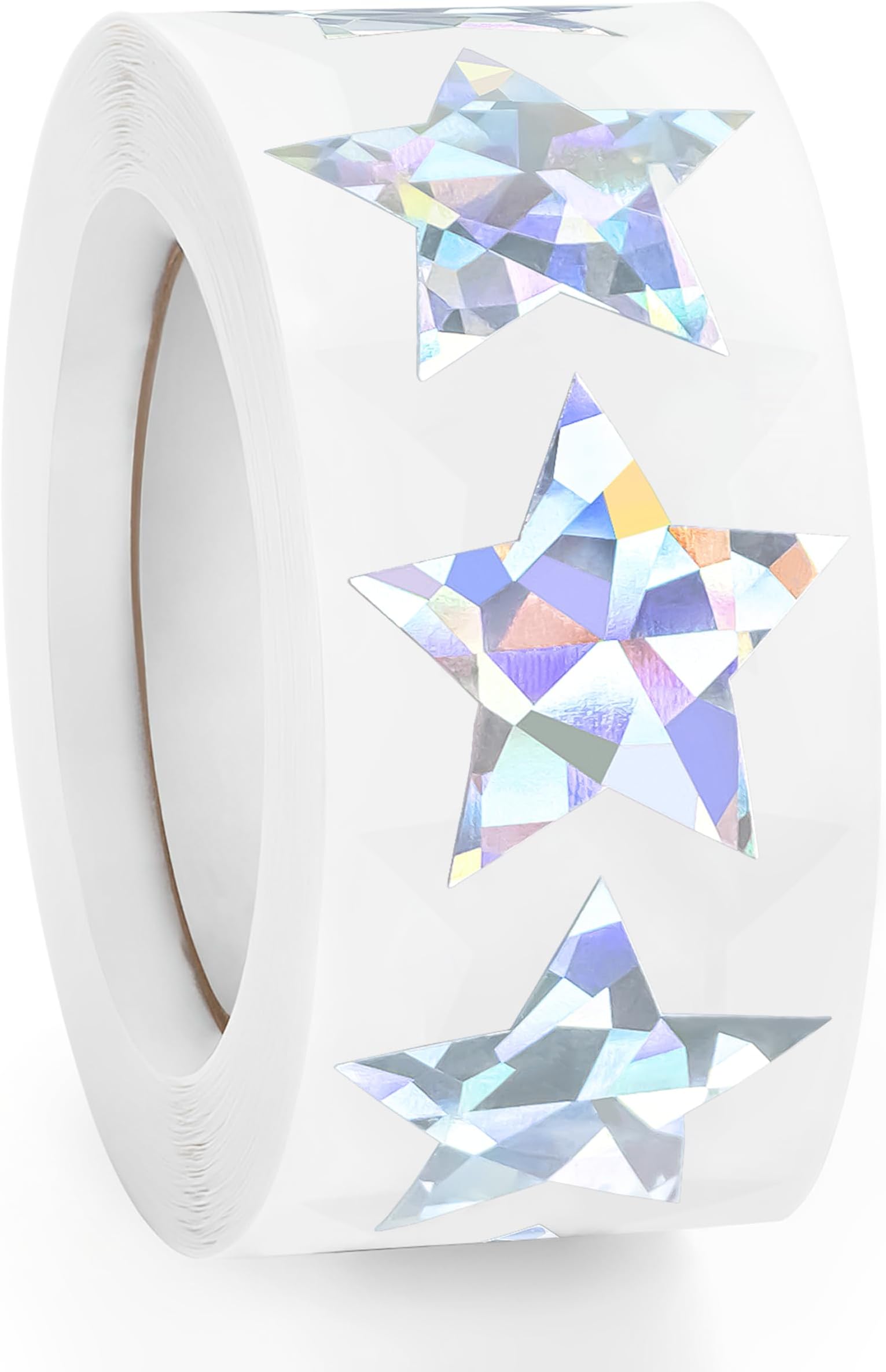 Amazon.com : 500 PCS Holographic Silver Star Stickers, 1 inch Self ...