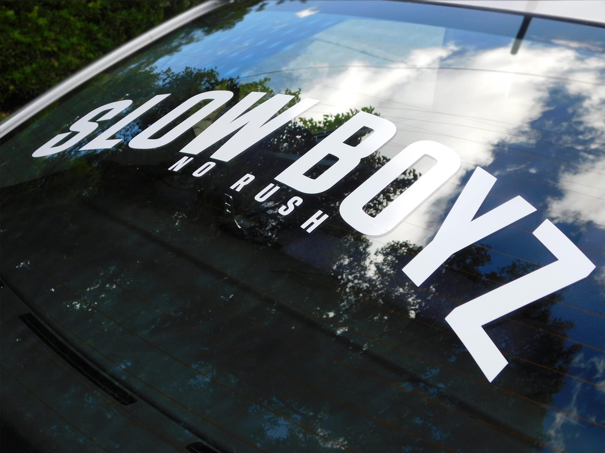 Amazon.com - Gy Vinyl Arts Slow Boyz - No Rush Rear Window Windshield ...