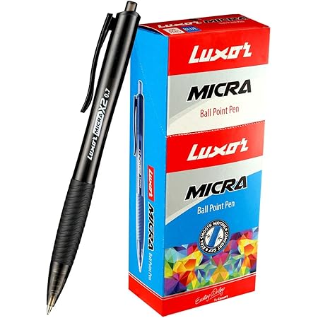 Luxor Micra Ball Pen Black (20's Box) : Amazon.in: Office Products