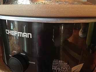 Amazon.com: Chefman 5 Qt. Slow Cooker, All-Natural, Glaze & Chemical ...